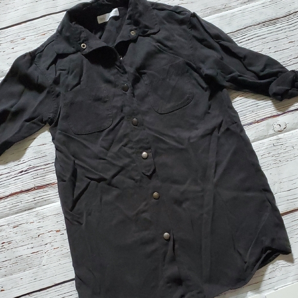 Zara | Dresses | Zara Girls Black Buttonup Shirt Dress | Poshmark